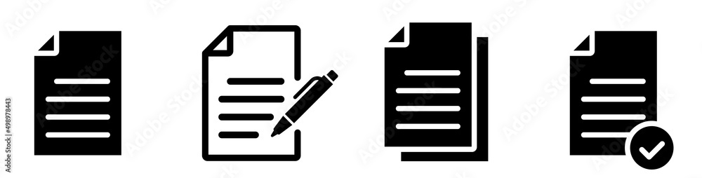 Document icon. File symbol. Paper document. Agreement file symbol ...