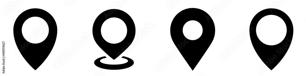 Simple map pin. Map marker pointer icon set. Modern map markers. location pin sign. Map pin ...