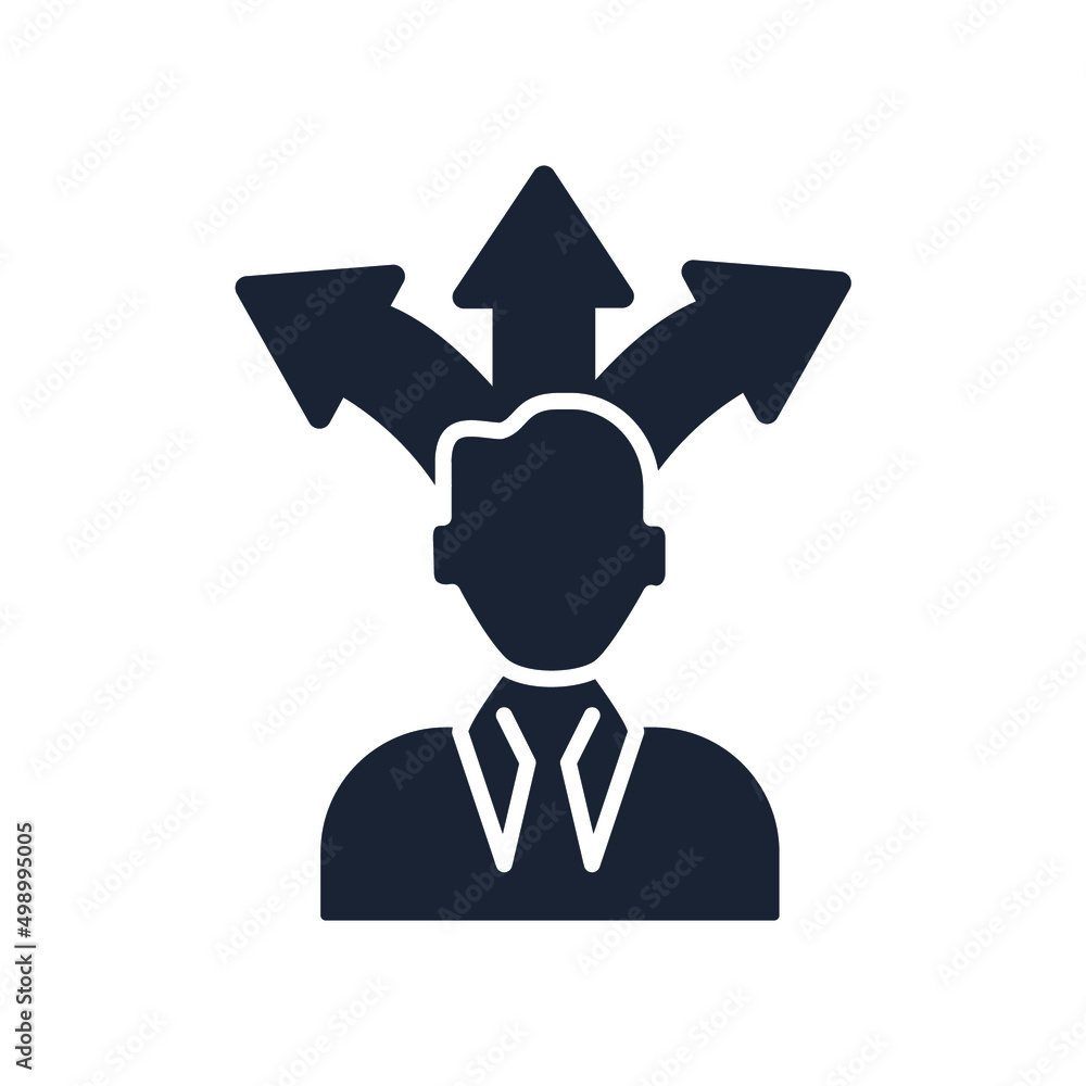 Decisions making icons symbol vector elements for infographic web Stock ...