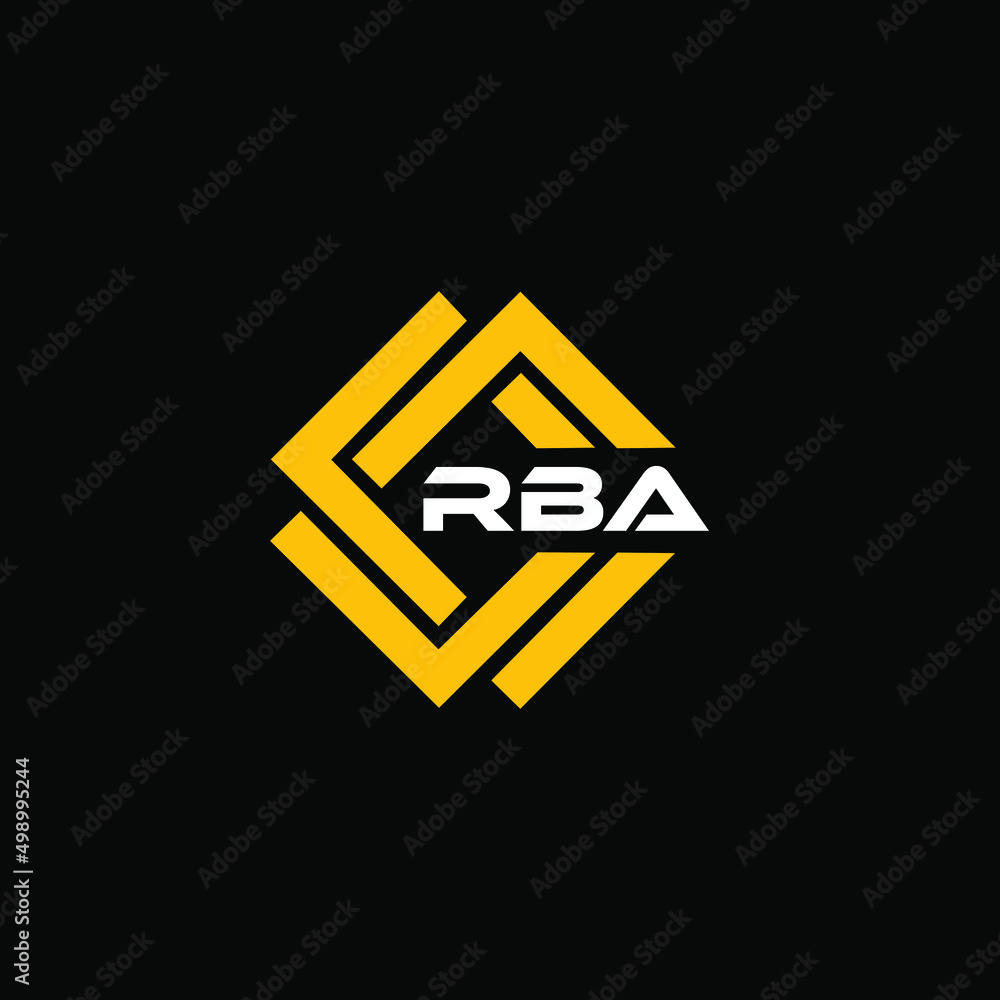 RBA 3 letter design for logo and icon.RBA monogram logo.vector ...