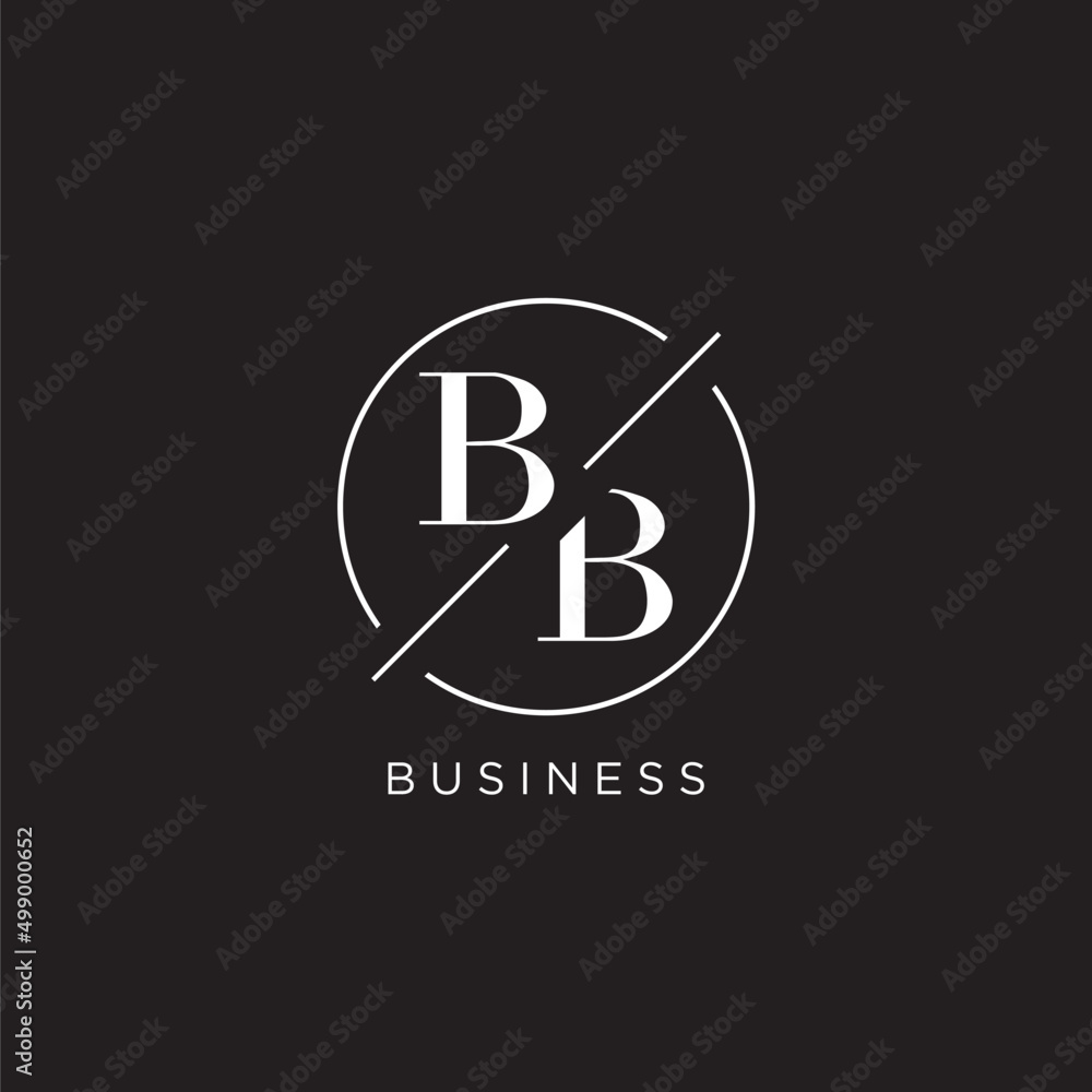 Letter BB logo with simple circle line. Creative look monogram logo ...