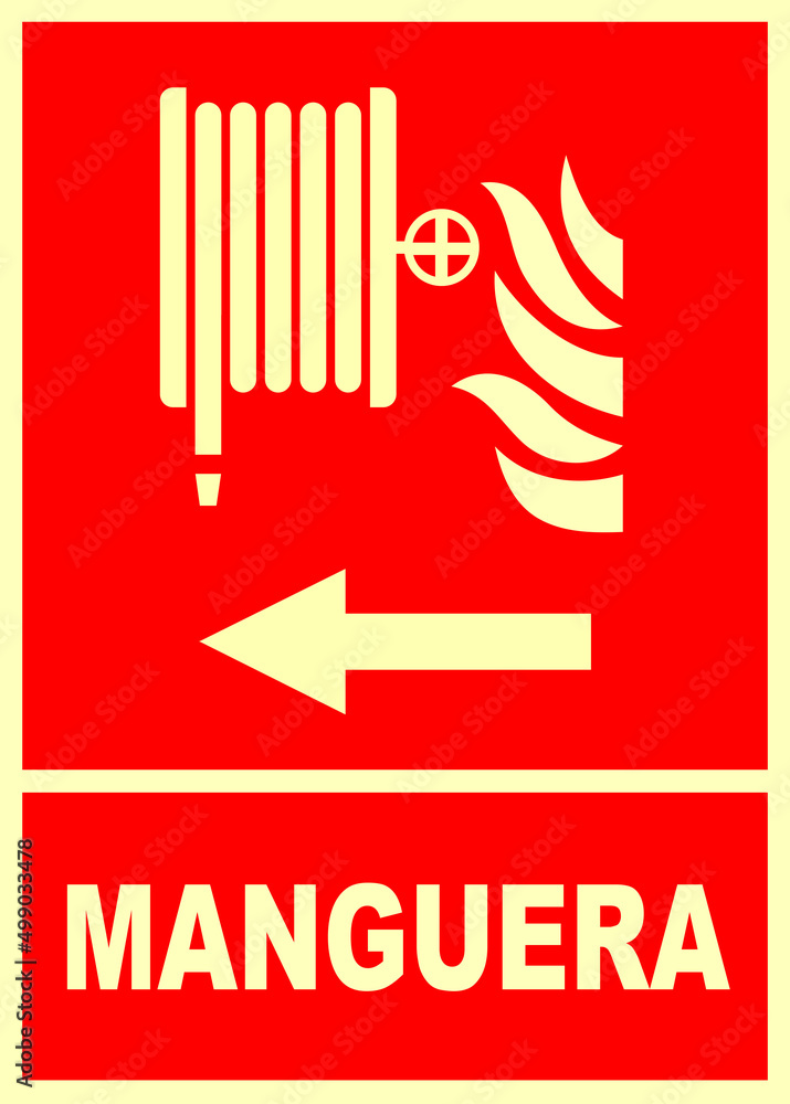 cf011, señal, manguera, boca de incendio, icono, rojo, símbolo ...