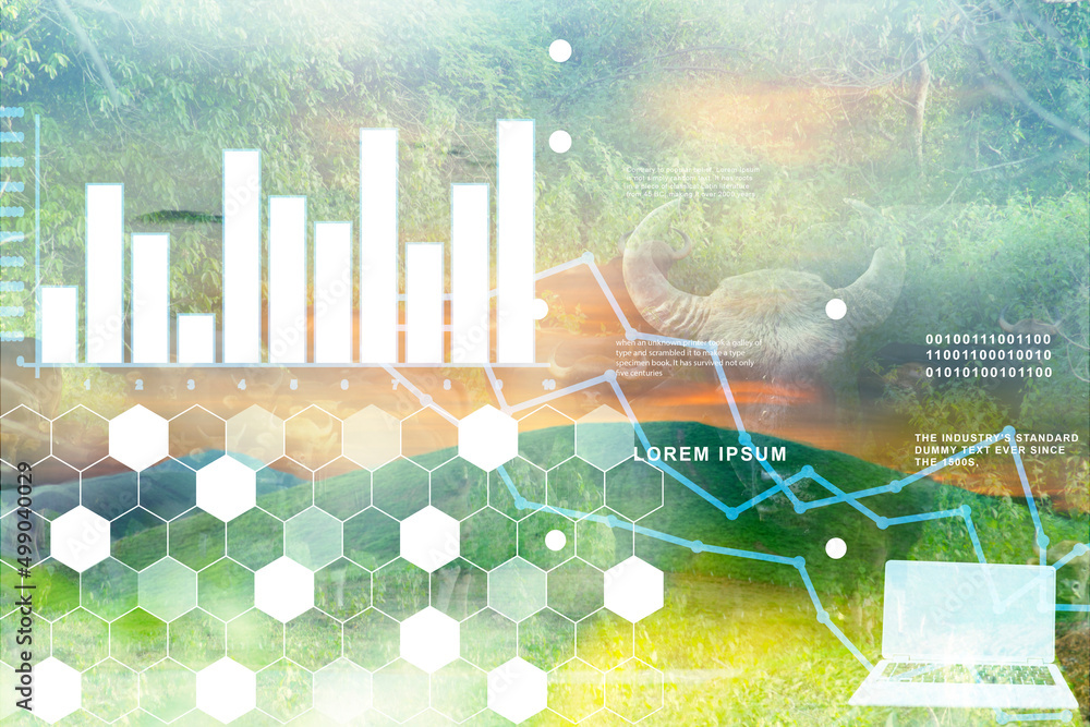 Concept background image of technological development and environmental ...