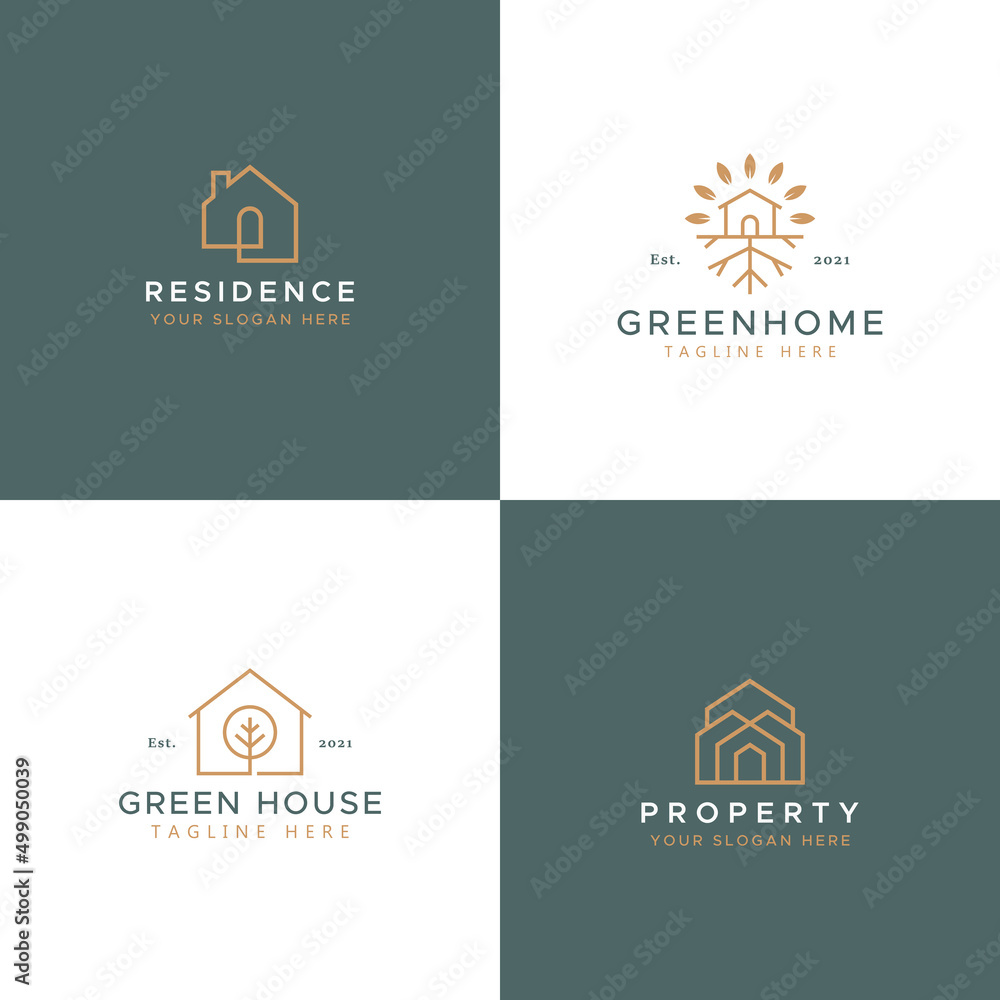 Simple Geometric Logo for Real Estate Business and Property Stock ...