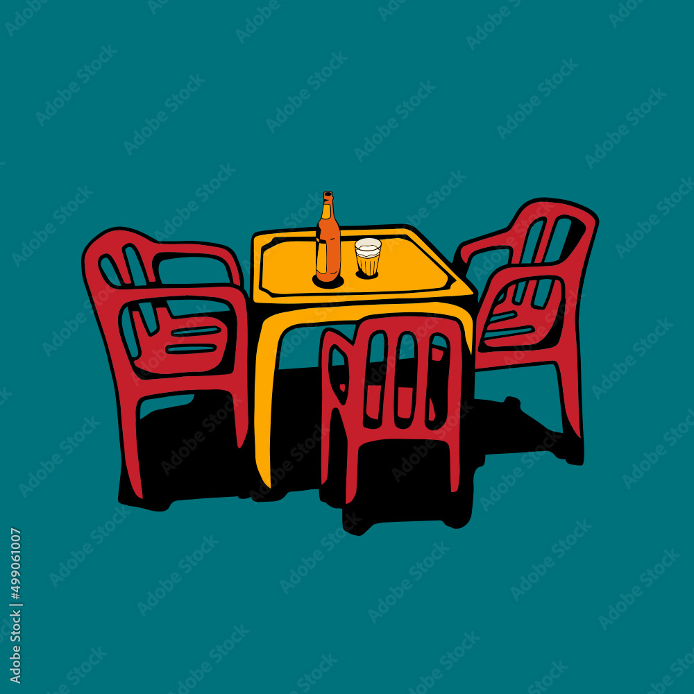 Bar Table Stock Vector | Adobe Stock