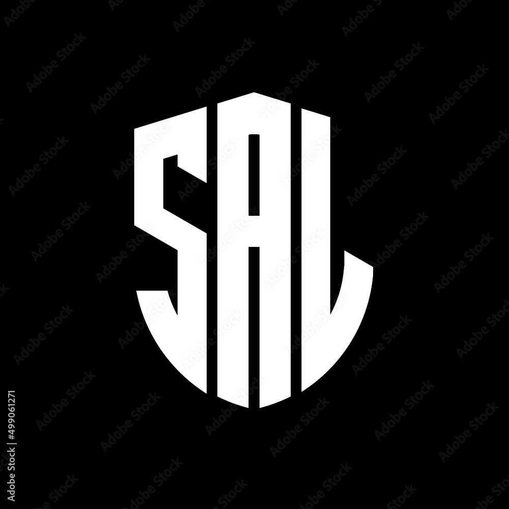 Vecteur Stock SAL letter logo design. SAL modern letter logo with black ...