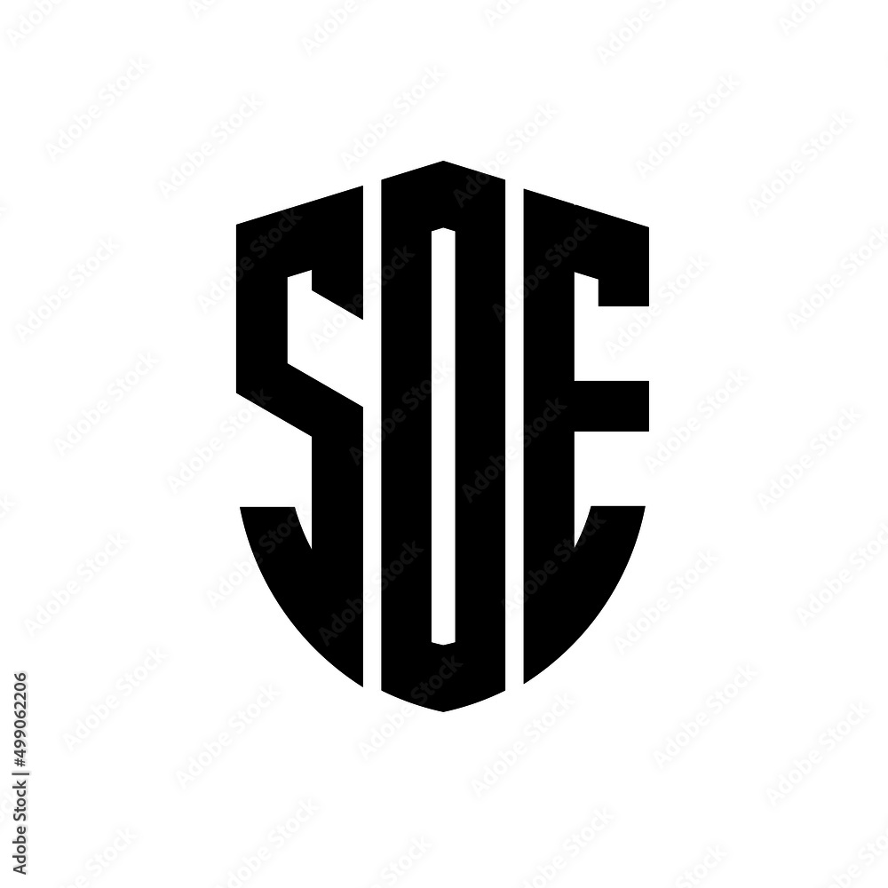 SDE letter logo design. SDE modern letter logo with black background ...