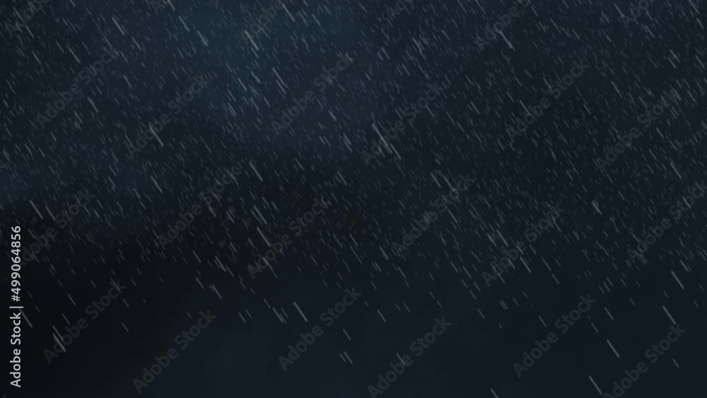 Abstract dark night sky with traces of rain Loop background. rain ...