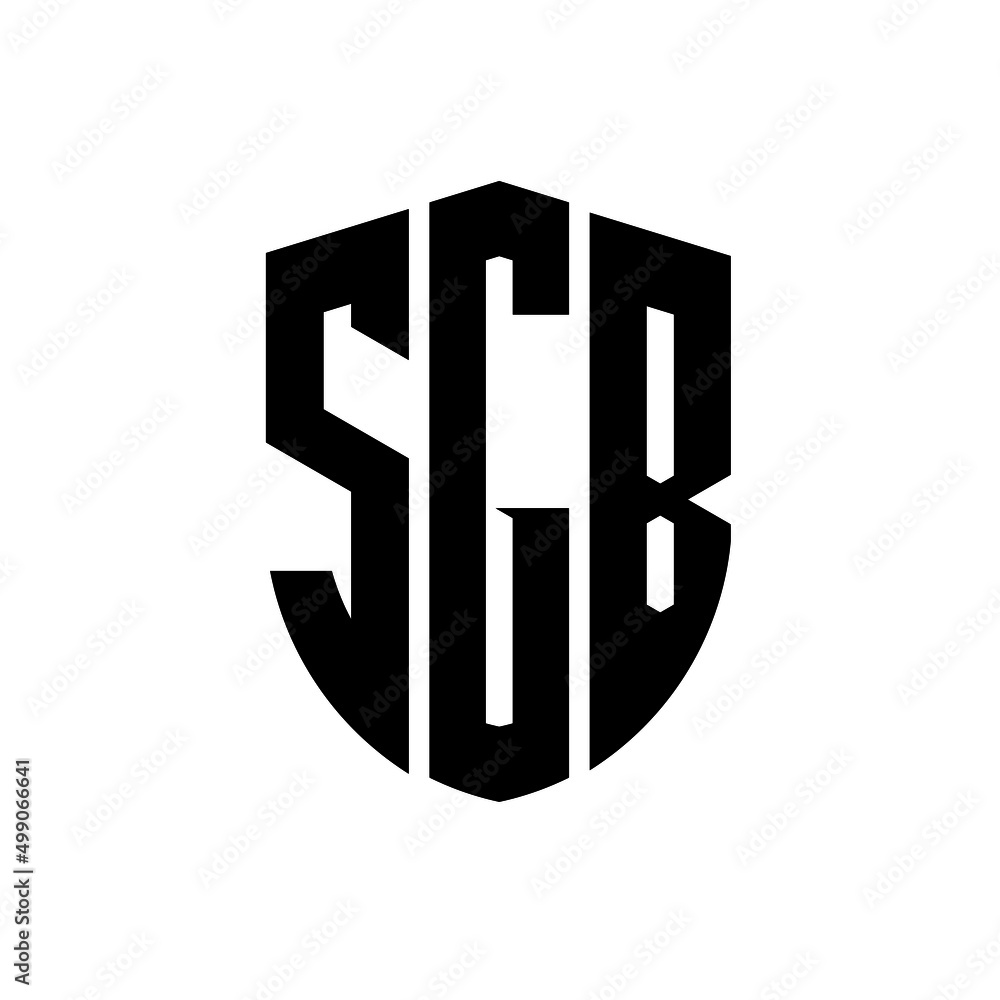 SGB letter logo design. SGB modern letter logo with black background ...