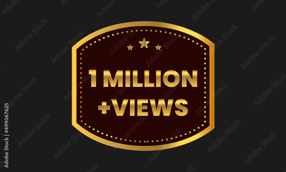 one million-plus view celebrating background design Stock Vector ...