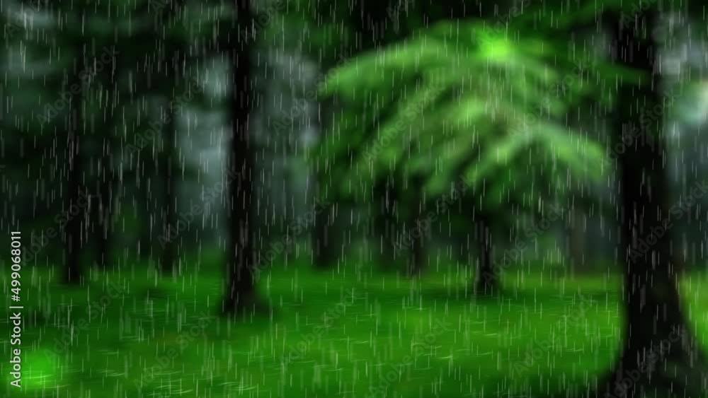 Real Rain Drops Falling Seamless 4K loop video animation. heavy rain ...