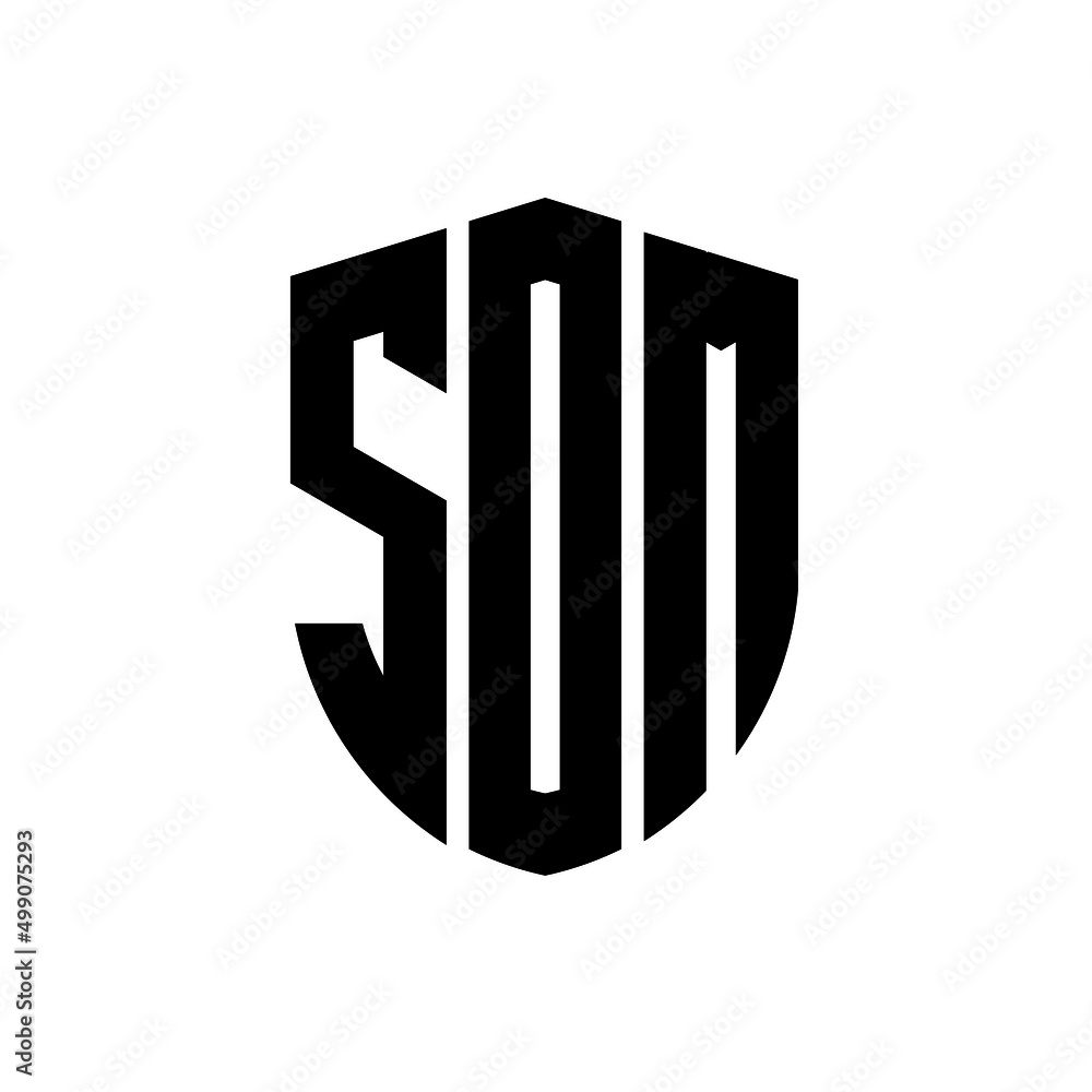 SOM letter logo design. SOM modern letter logo with black background ...