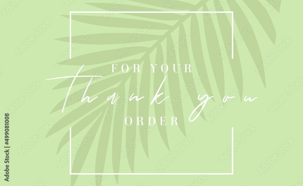 Thank you for your order card design for online buyers illustration ...