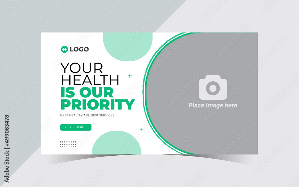 Medical healthcare youtube video thumbnail web banner video cover ...