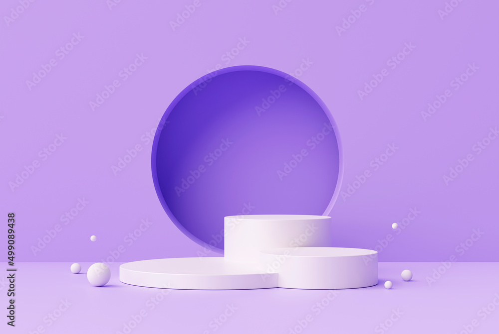 Minimal Purple Stage background pedestal podium product display to show ...