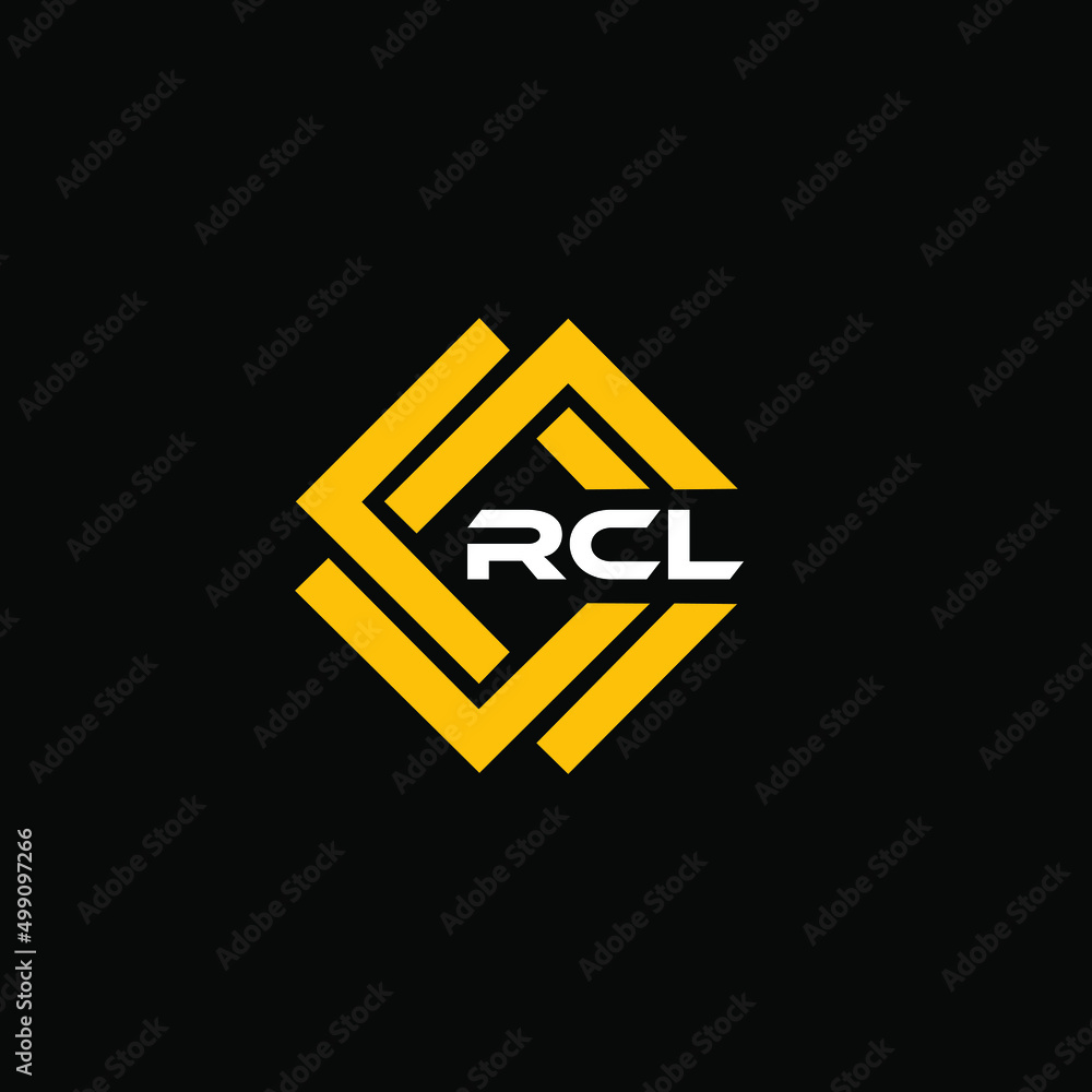RCL 3 letter design for logo and icon.vector illustration with black ...