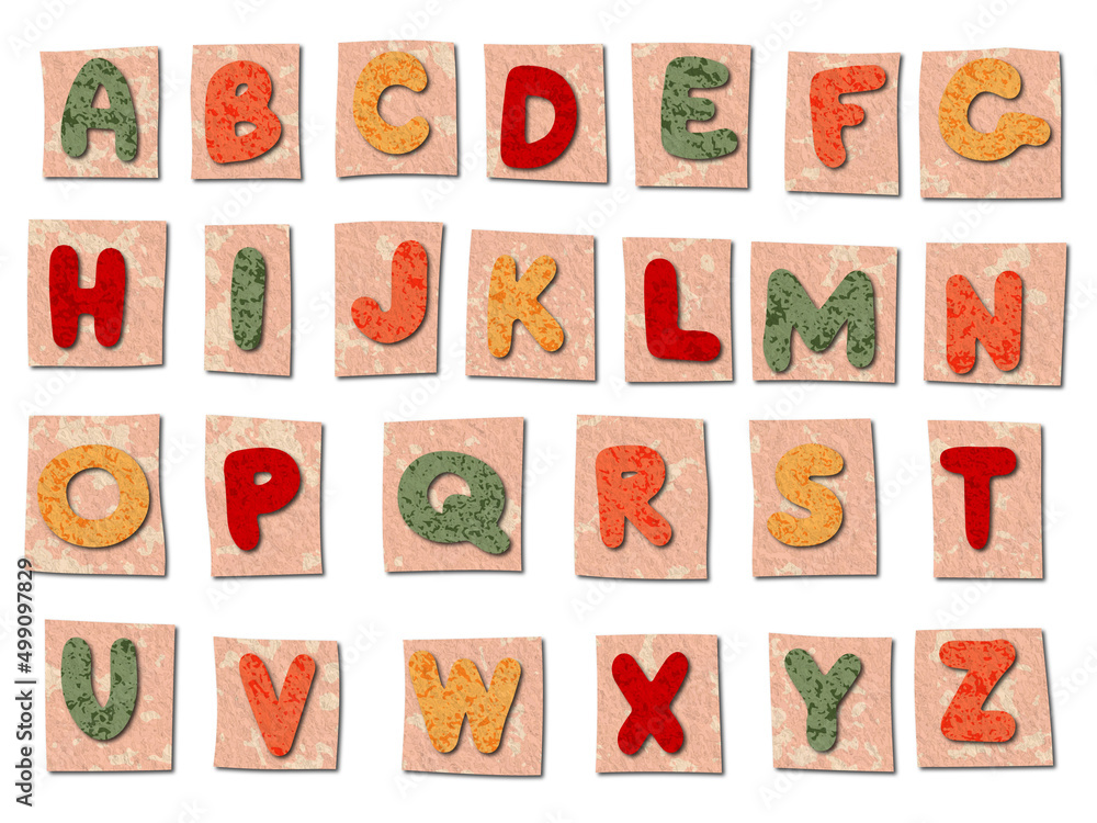 A bright original set with letters of the Latin alphabet. A set for ...