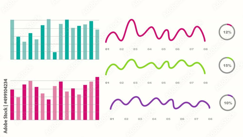 Infographic elements set for financial profit presentation or business ...