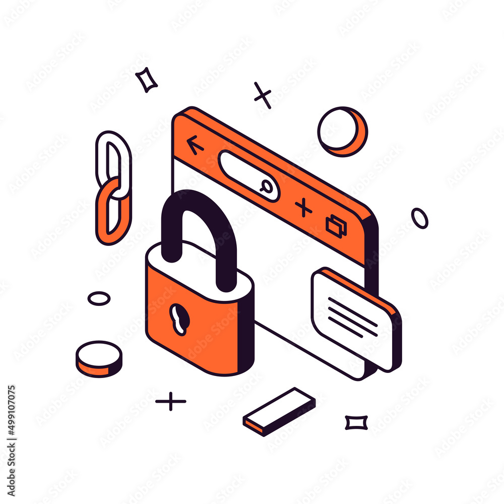 Internet security browser cyberspace protection with lock searching ...