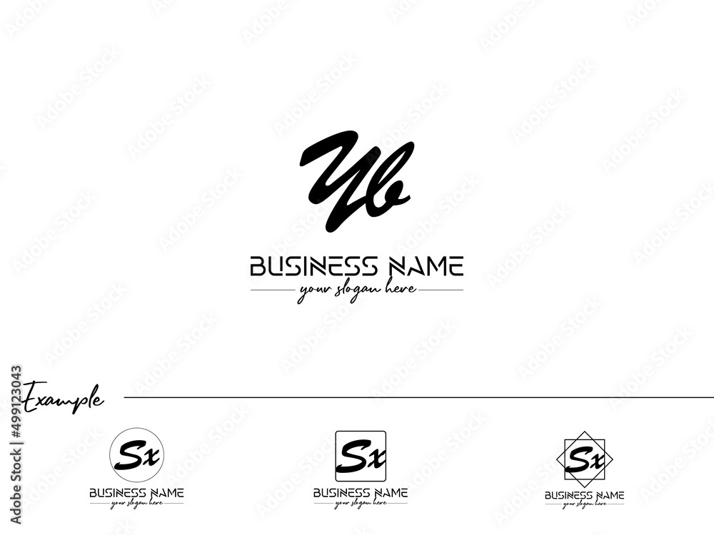 New YB Logo, Signature Yb by Logo Letter Design For Business Stock ...
