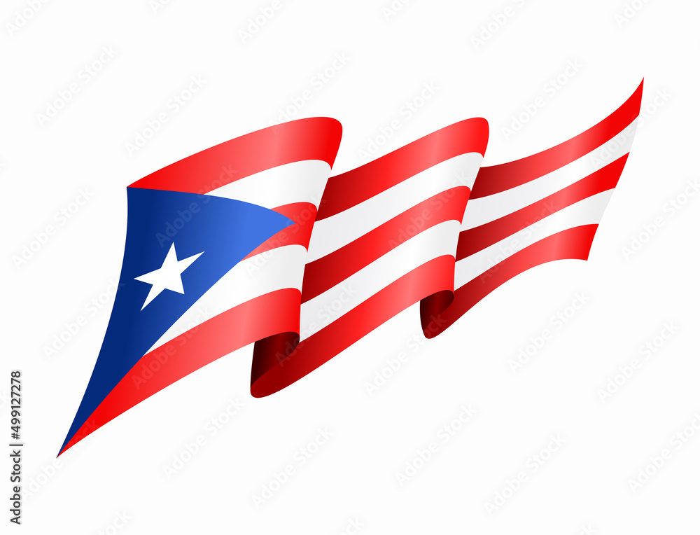 Puerto Rican flag wavy abstract background. Vector illustration. Stock ...