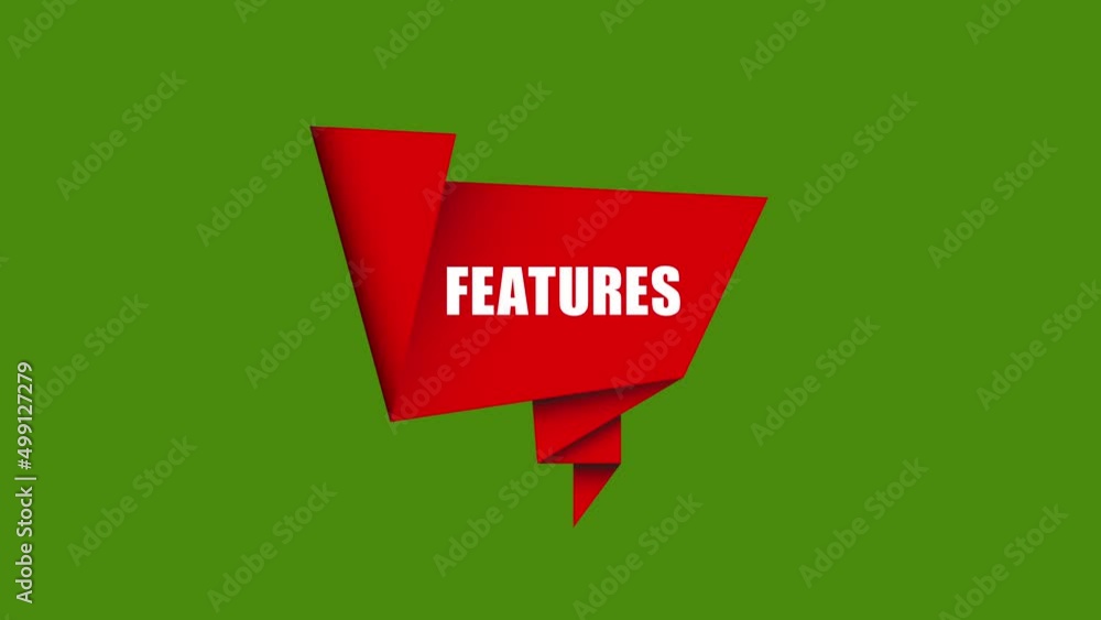 features origami sign animation.label origami speech bubble.origami tag ...