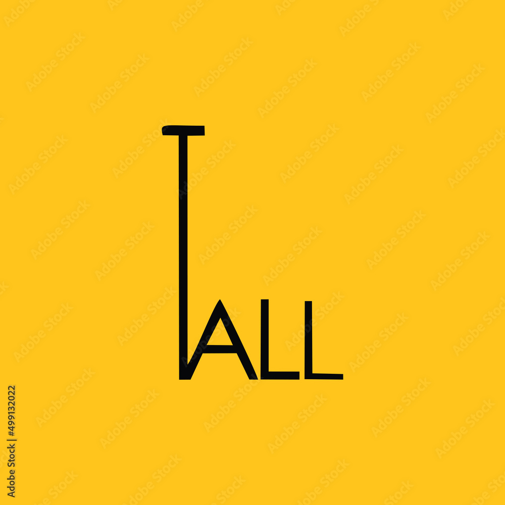 Tall letter with logo design illustration. Tall logo vector template ...