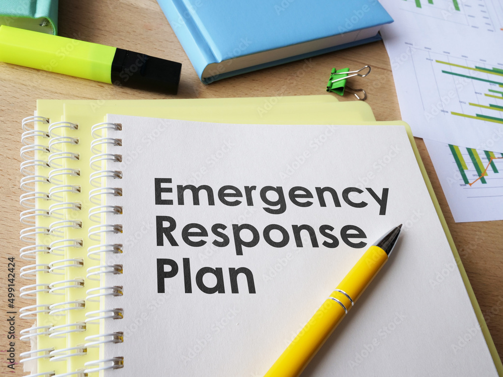 Emergency response plan on the business photo using the text Stock ...