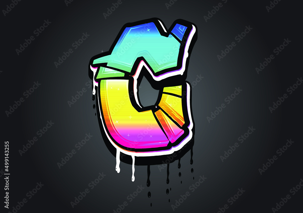 Graffiti Alphabet Letters C