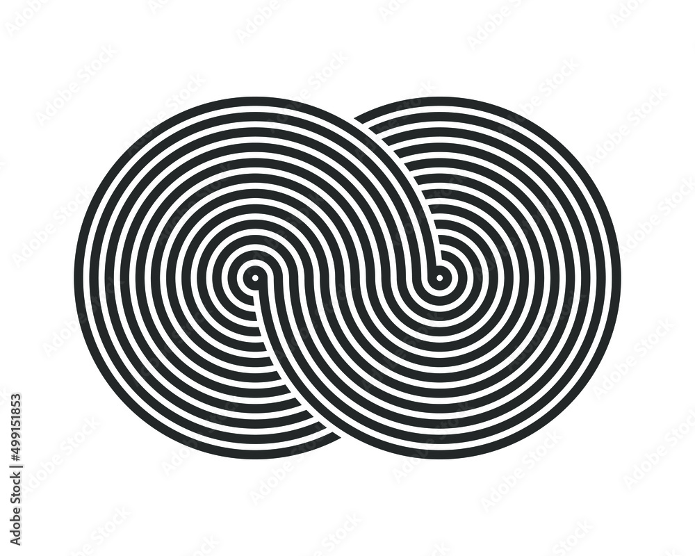 Infinity graphic symbol. Graphic design element. Abstract geometric ...