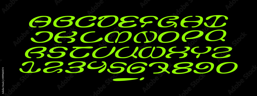 Tech script font. Trendy pixel modern latin alphabet. Uppercase ...