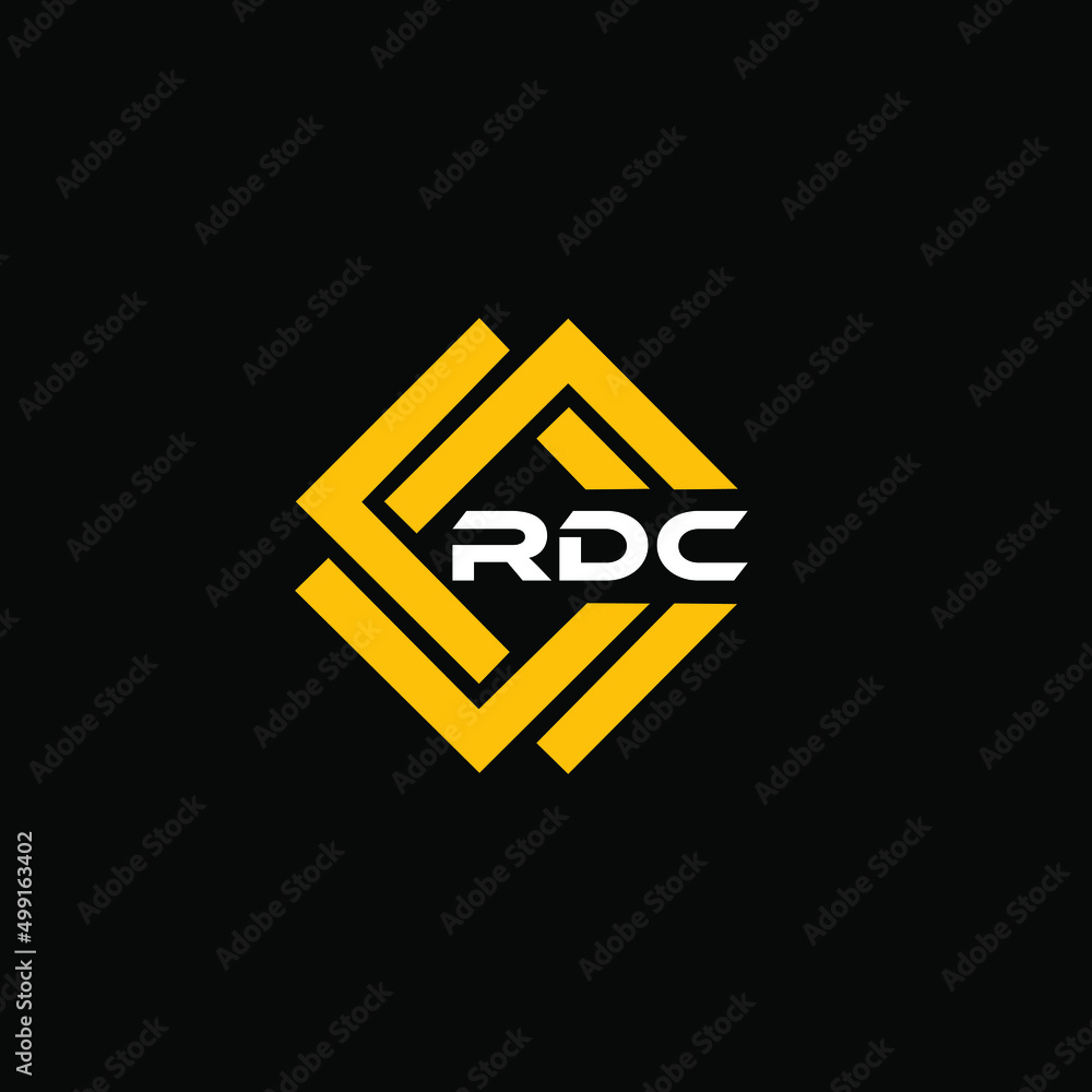 RDC 3 letter design for logo and icon.vector illustration with black ...