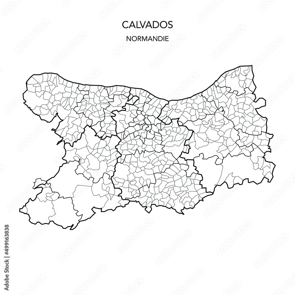 Vector Map of the Geopolitical Subdivisions of The Département Du ...
