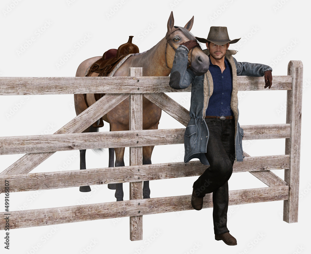 Denny is a hard-working rancher cowboy construction man - 3D ...