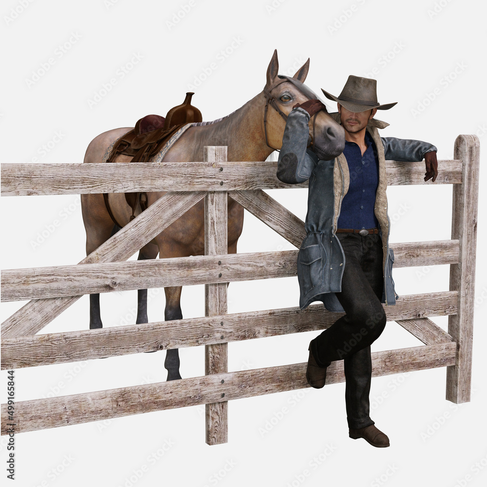 Denny is a hard-working rancher cowboy construction man - 3D ...