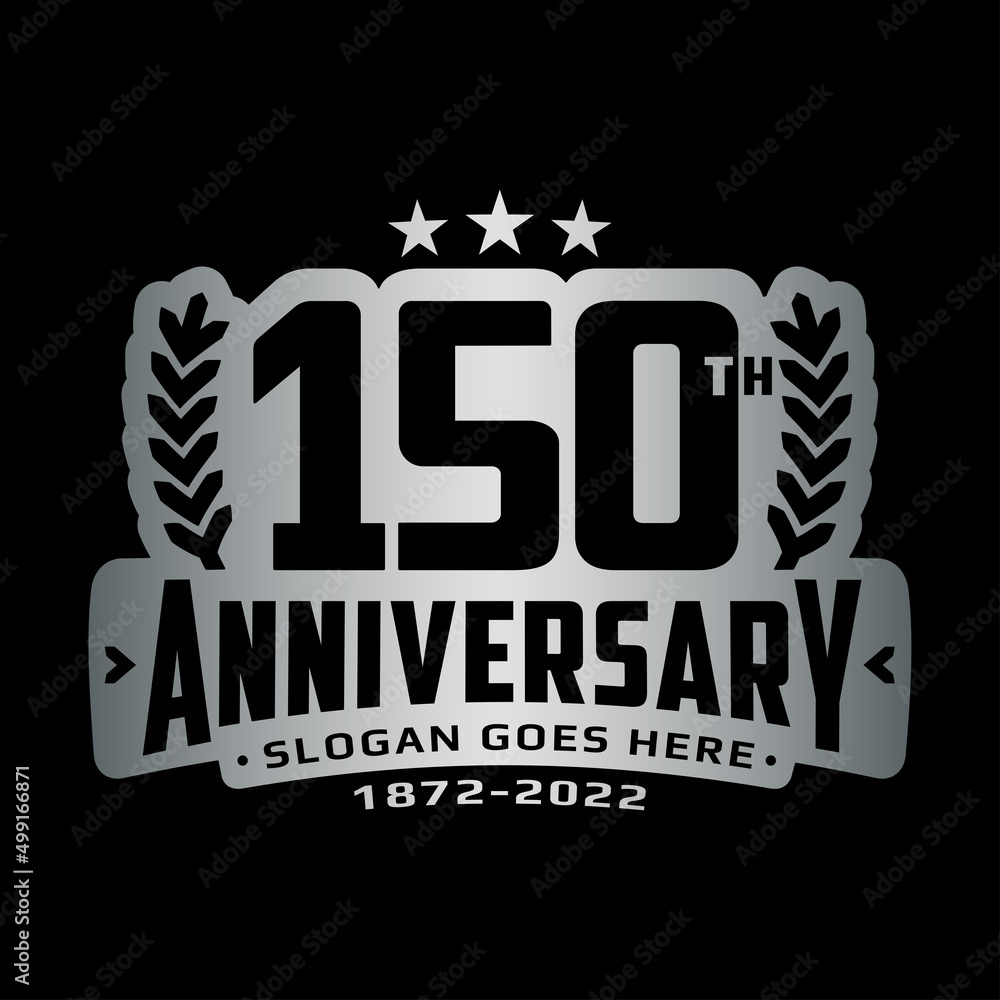 150 years anniversary logo design template. 150th anniversary ...