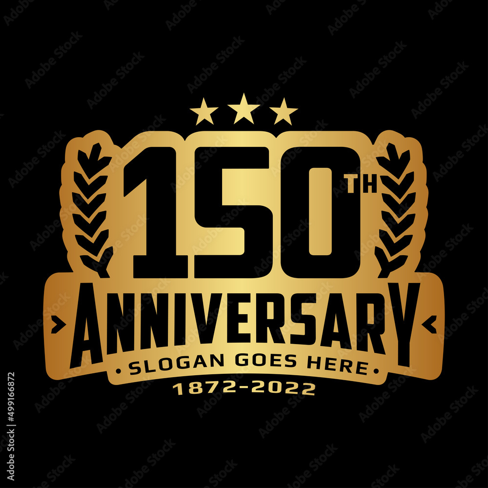 150 years anniversary logo design template. 150th anniversary ...