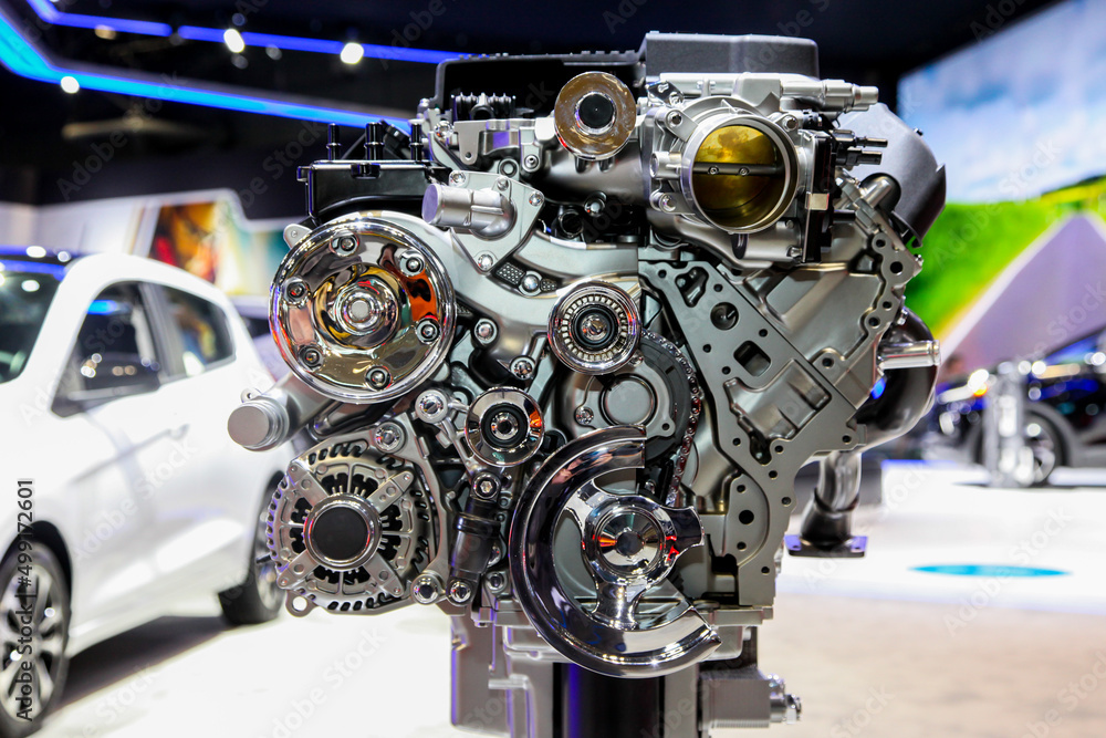 Chevrolet engine 6.2L V8 VVT DI showing during NYIAS at Jacobs Javits ...