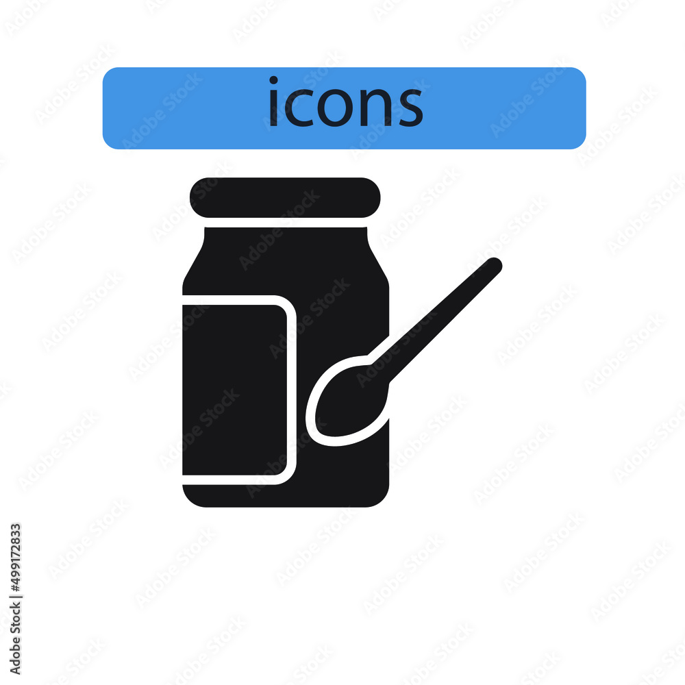 baby food icons symbol vector elements for infographic web Stock Vector ...