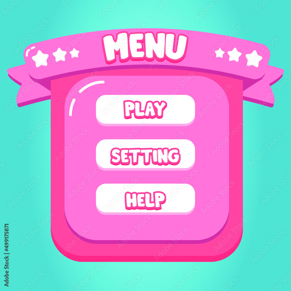 mobile and WEB media game ui panel vector Stock Vector | Adobe Stock