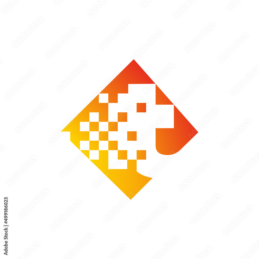 Colorful letter t fast pixel dots logo. Pixel art with letter T ...