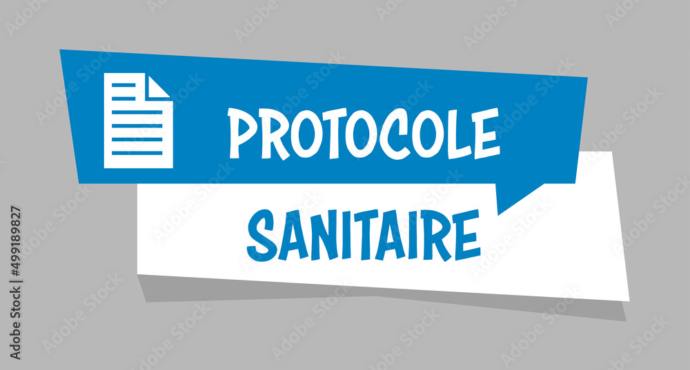 Logo protocole sanitaire. Stock Vector | Adobe Stock