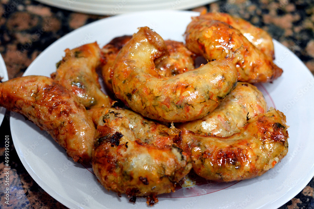 A traditional Arabic Egyptian cuisine called Mumbar which is a stuffed ...