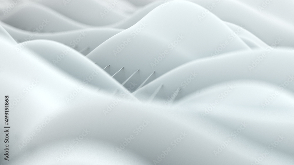 3d rendering abstract white waves. Elegant background Stock ...