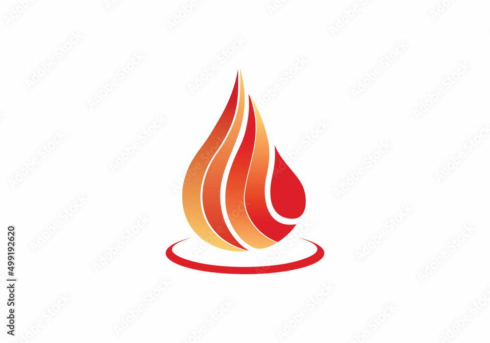 Oil & fire, gas logo icon symbol illustration Stock Illustration ...