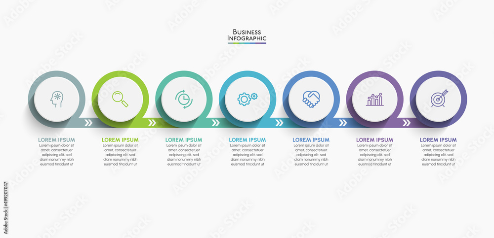 Business data visualization. timeline infographic icons designed for ...