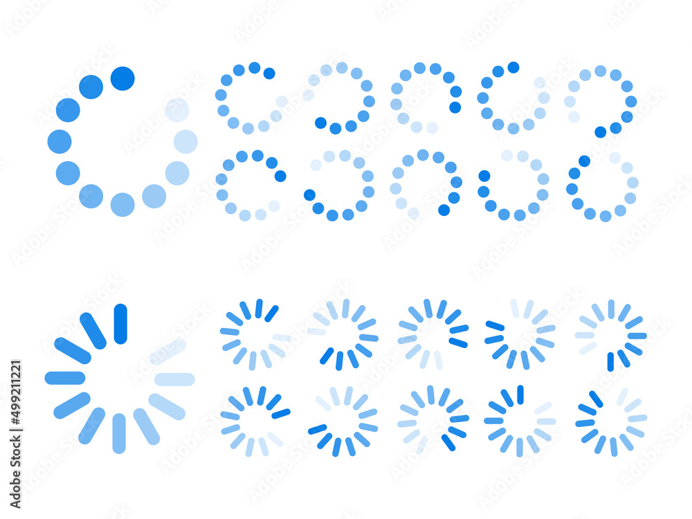 Progress load set loader. Vector progress loading bar set. Vector ...