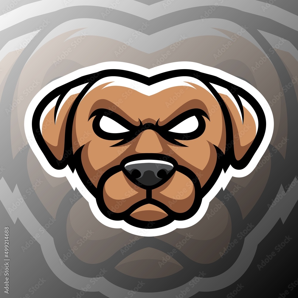 vector graphics illustration of a dog in esport logo style. perfect for ...