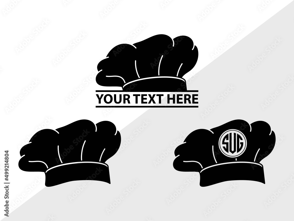 Chef Hat Monogram SVG | Chef Svg | Cook Hat Svg | Koki Hat Svg | Circle ...