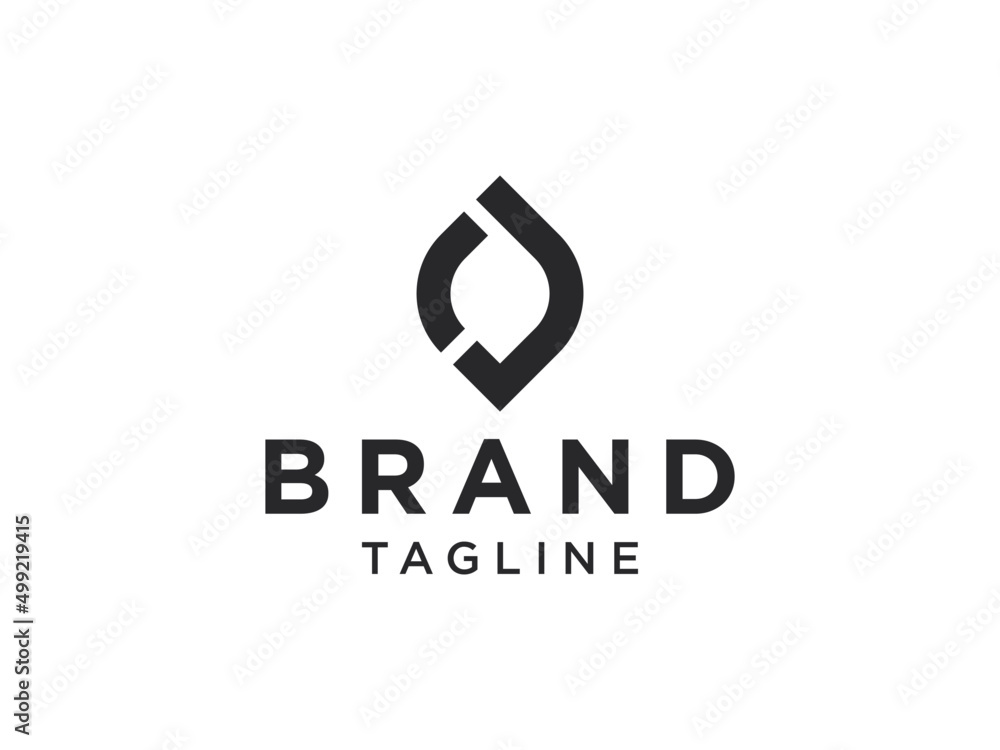 Vetor de Initial Letter J Logo. Line with Arrow Combination isolated on ...
